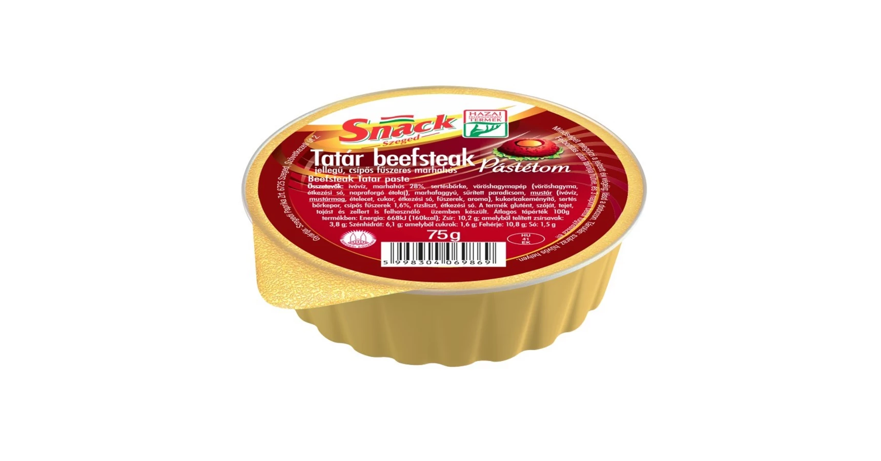 Snack Tatár beefsteak Pástétom 75g - 1 darab - Alföld íze